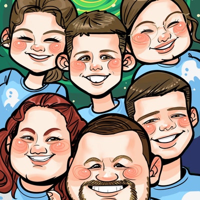 Custom Cartoon Portrait From Your Photo - Etsy