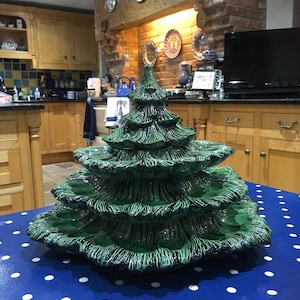 Duncan Hors Doeuvre Deviled Egg Ceramic Christmas Tree in a Beautiful Traditional Green Glaze - Etsy