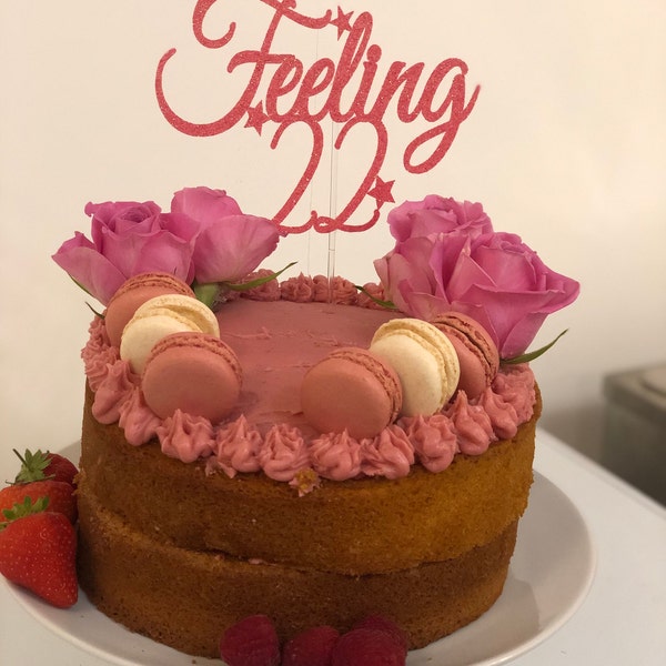 Feeling 22 Cake Toppers, Twenty Two Cake Toppers, Twenty Two Party ...