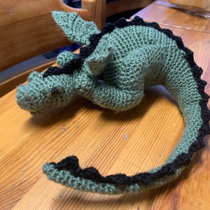 Curvy Sleeping Dragon Crochet Amigurumi Pattern DIGITAL PDF by - Etsy