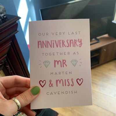 Last Anniversary Before We Marry Personalised Card - Etsy
