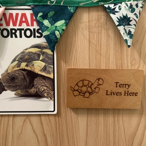 Personalised Wooden Tortoise Name Plaque/hanging Sign 4 Designs ...