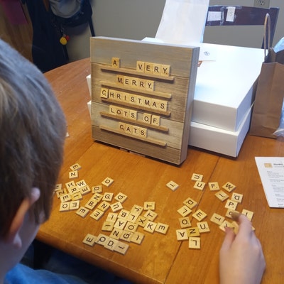 Table Top Sign Style Scrabble Letter Board Message Board Quote Board ...
