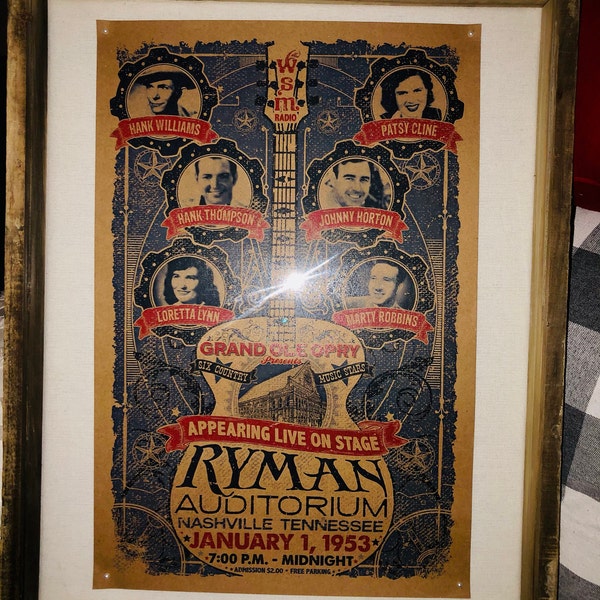 Ryman Auditorium Poster. Grand Ole Opry. 1953. - Etsy