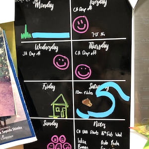 Clear Acrylic Weekly Wall Calendar Planner Portrait - Etsy