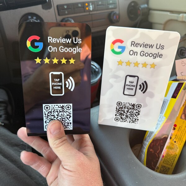 Google Review QR Code Sign for Countertop | Tap or Scan to Leave a ...