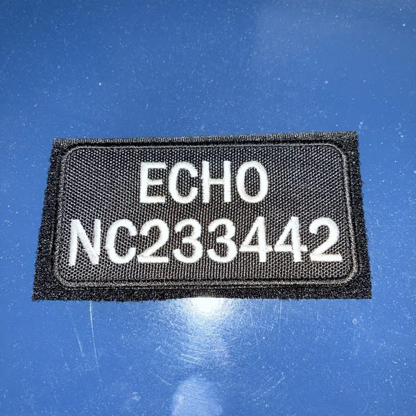 Custom Text Patch 3 Size 3''x 2'', 4''x 2'', 5''x 2'' Lines Embroidered ...