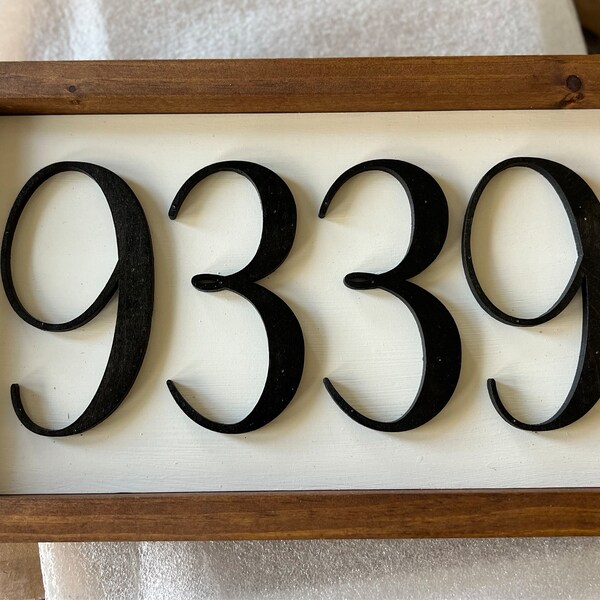 4 Number Farmhouse Style House Number Sign, House Number Sign,number ...
