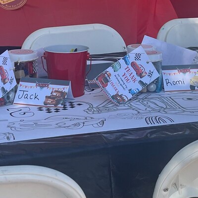 Disney Cars Food Tents Chalkboard Set 2 Cars Food Labels Disney Cars ...