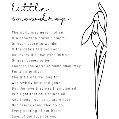 Miscarriage Gift for Mom or Dad, Baby Loss Poem, Child Loss Remembrance ...