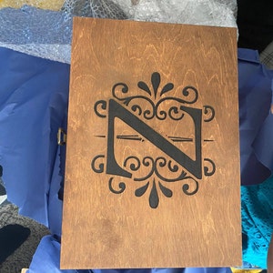 Personalised Monogram Box Engraved Initial Wooden Box Pine Wood ...