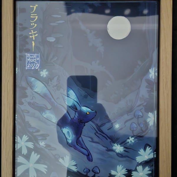 Lunar Dance Shiny Umbreon Pokemon Print | Poster | Pokemon | Decor ...