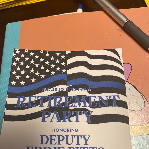 Police Chief Retirement Invites Police Retirement Invitation for Men ...