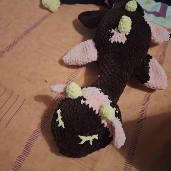 Sleeping Plesiosaur Dragon Crochet Pattern, Amigurumi Crochet Pattern ...