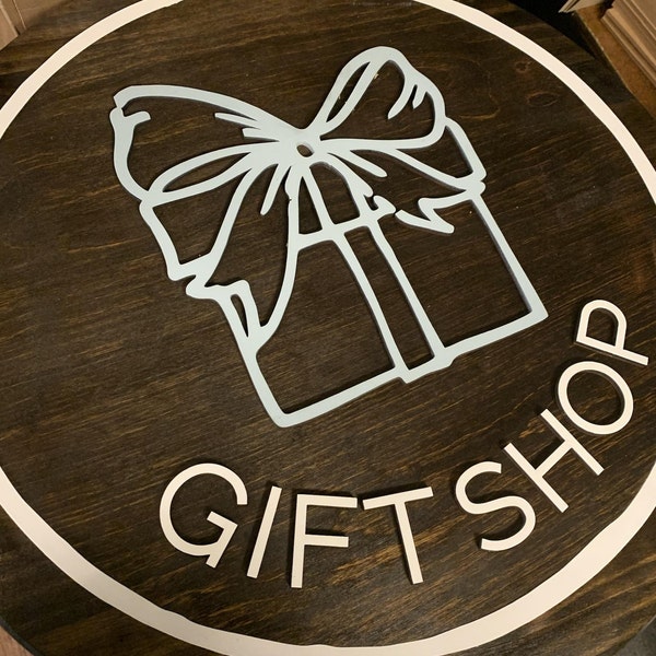 Custom Shop Sign, Shop Wall Sign, Round Customized Logo Sign, Your Logo ...