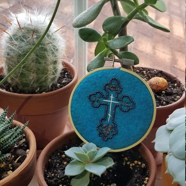 FULL KIT* Orthodox Cross Hand Embroidery/christian Embroidery Pattern ...