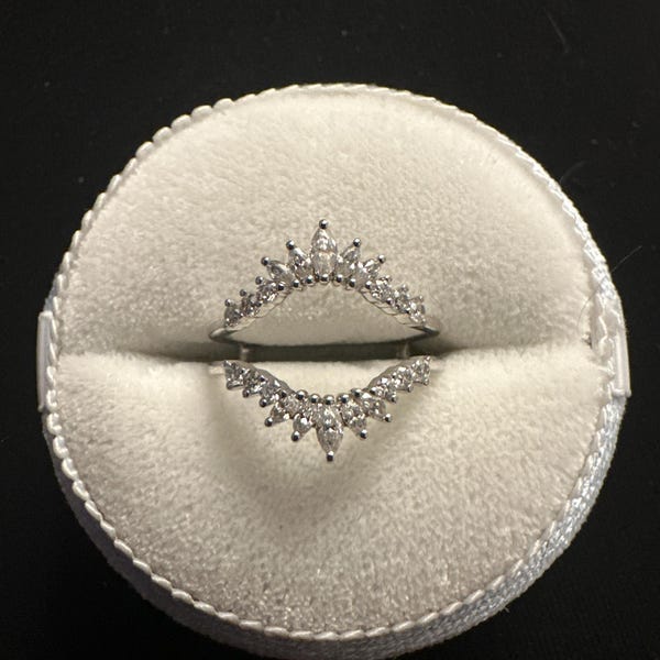 Celtic Knot Norse Viking Diamond Ring Enhancer Women Unique Curved ...