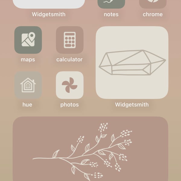 Ios Green and Pink App Icons, Neutral Icon Pack - Aesthetic Original ...
