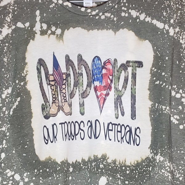 Support Our Troops and Veterans Sublimation Design - Military Design ...