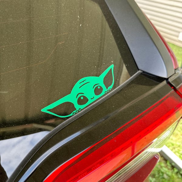 Grogu Vinyl Decal - Etsy