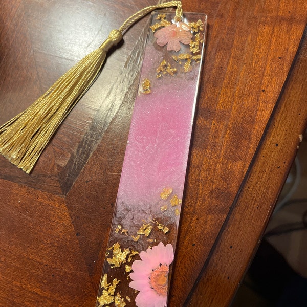 Personalized Resin Bookmark Vintage Bookmark Resin Bookmark Floral ...