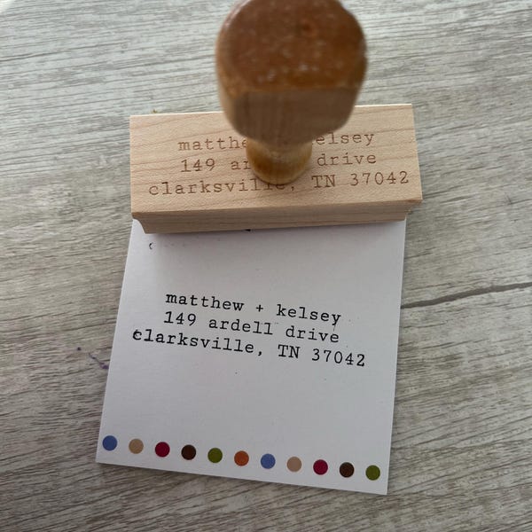 Minimalist Return Address Stamp, Personalized Address Stamper ...