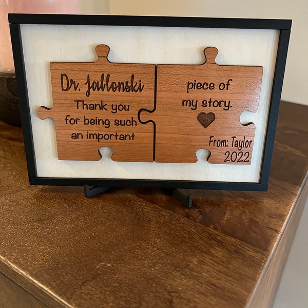 Personalized Puzzle Sign, Teacher Appreciation Gift, Thank You Gift ...