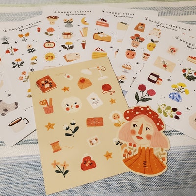3 Matte Sticker Sheets Sticker Pack Sticker Bundle Cute - Etsy