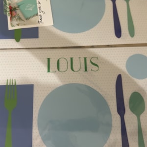 Learn to Set the Table Placemat, Personalized Children Placemat ...