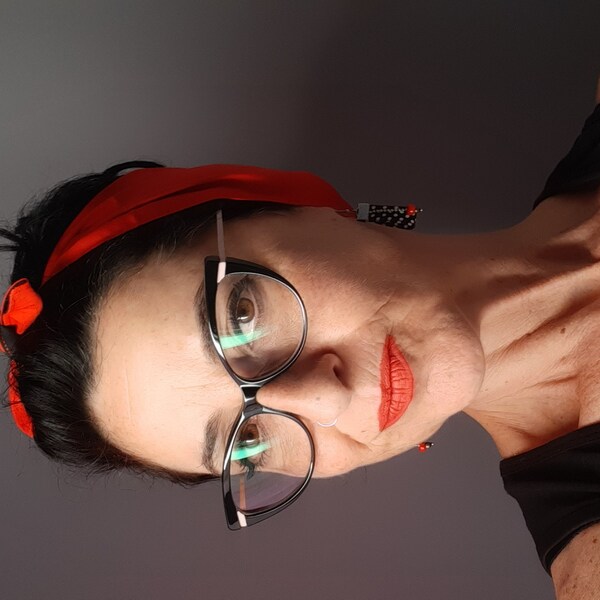 Blood Splatter Zombie Pin up Head Scarf Headband Pinup Vintage Retro ...