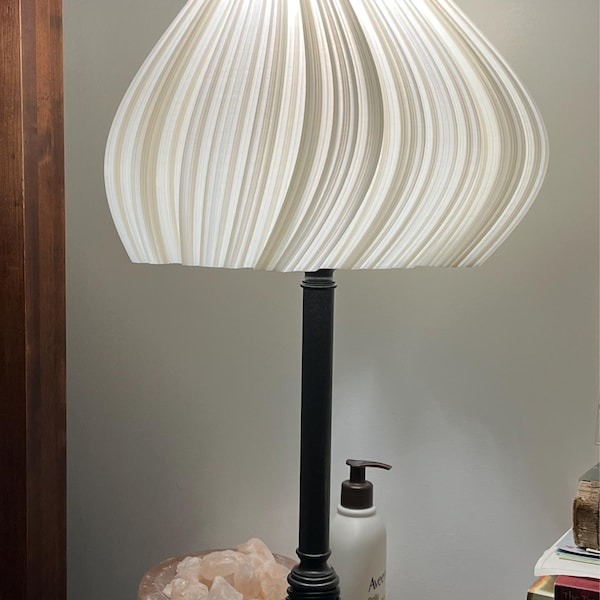Modern Wavy Opaque Glass-like Pendant Lampshade - Sleek Soft-glow ...
