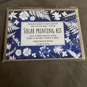 DIY Solar Printing Kit , Craft Kit , Cyanotype , Kit , Solar Printing ...