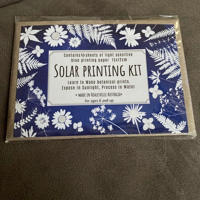 DIY Solar Printing Kit , Craft Kit , Cyanotype , Kit , Solar Printing ...