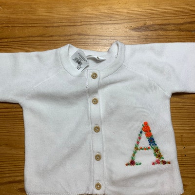 Machine Embroidery LETTER A Uppercase 3/7,5 Cm Dainty Floral Font ...
