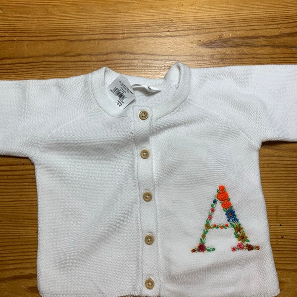 Machine Embroidery LETTER A Uppercase 3"/7,5 Cm Dainty Floral Font ...