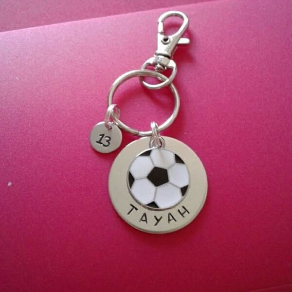 Personalized Soccer Keychain, Soccer Gift, Team Gift, Girl's Boy's ...