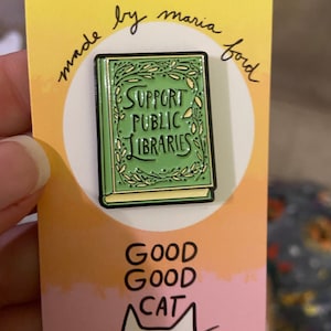 Support Public Libraries Enamel Pin Librarian - Etsy