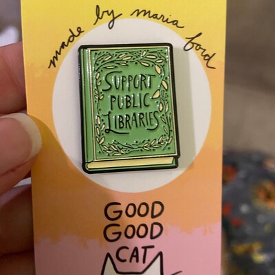Support Public Libraries Enamel Pin Librarian - Etsy