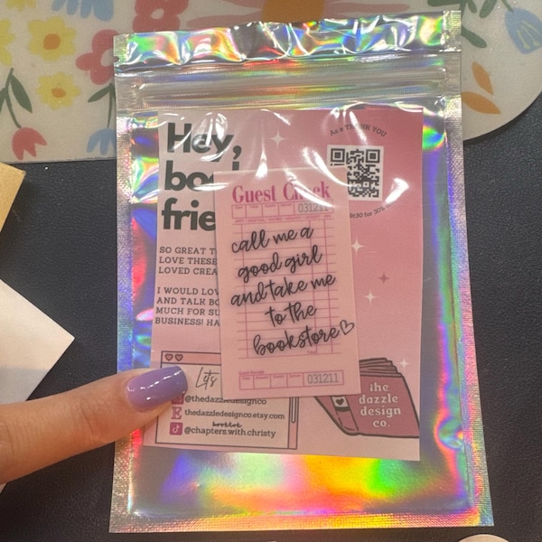 Bookish Kindle Sticker Guest Check Sticker Bookstore and Tell Me I'm ...