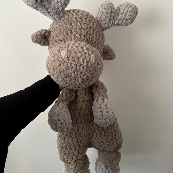 Extra Large Crocheted Moose Snuggler: Woodland Nursery Lovey - Etsy