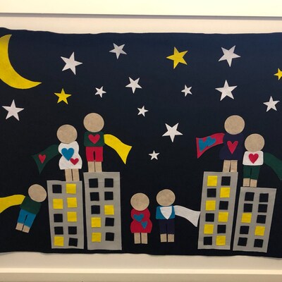 Super Hero Felt Wall Gift // Superhero Birthday Decor // Super Hero ...