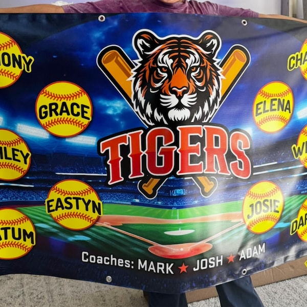 Softball Team Banner | T-ball Team Banner | Little League Team Banner ...
