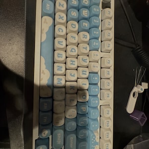 Gradient Pastel Keycap Set, OEM Profile, Shine-through, PBT, Cherry MX ...