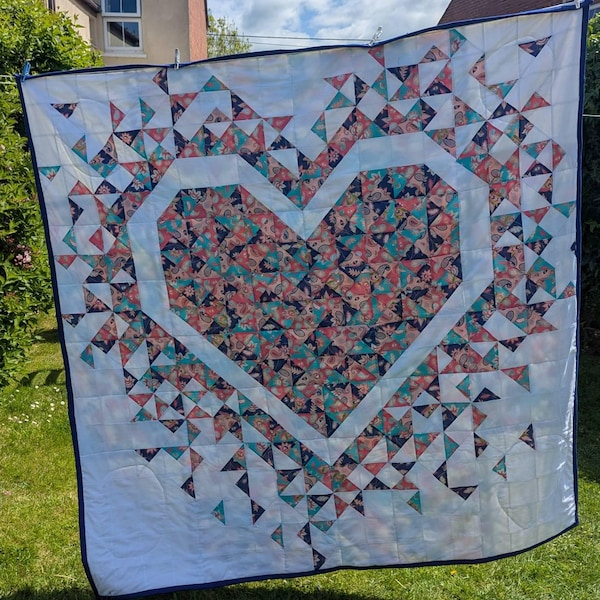 PDF Exploding Heart Quilt Pattern Digital Download by Slice of Pi ...