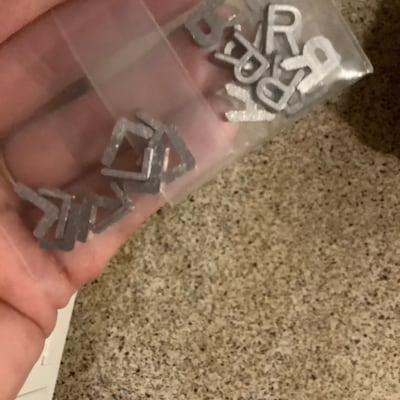 Set of 10 R and L Lead Letters for X-ray Markers Unmounted Flat Face ...