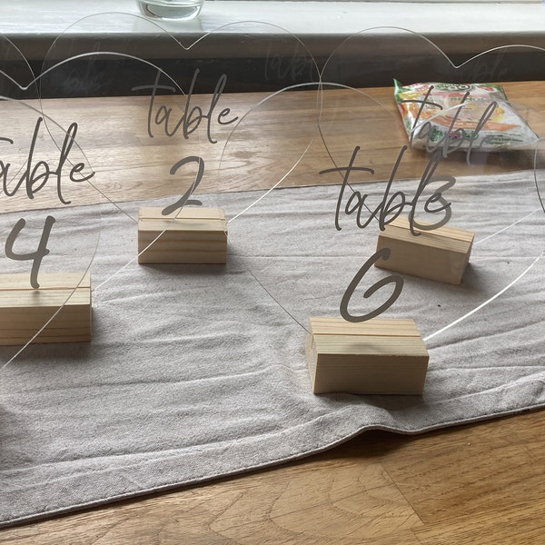 Table Number Sticker, Elegant Wedding Reception Vinyl Decal Numbers ...