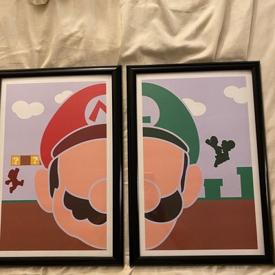 Super Mario Minimalist: Mario & Luigi Set - Etsy