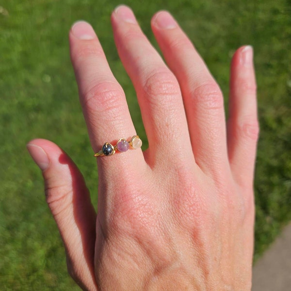 Adjustable Crystal Twist Ring, Crystal Jewelry, Wire Wrapped Crystals ...