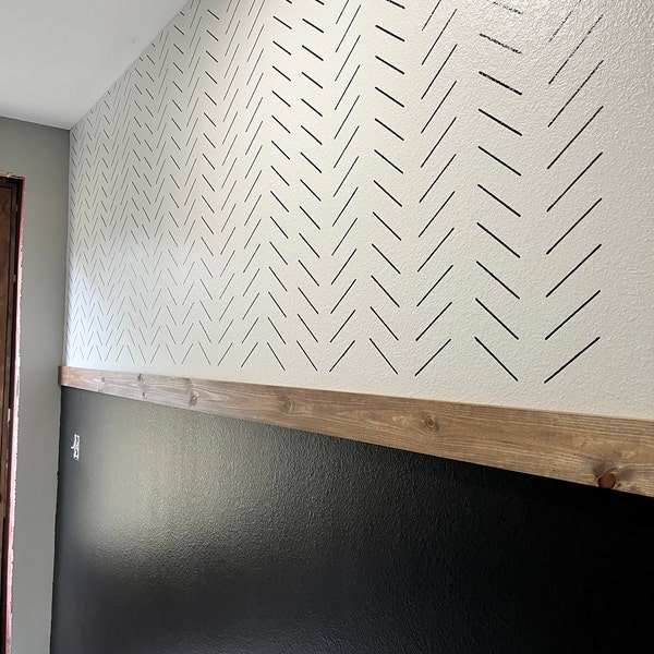 Geometric Wall Stencil | Square Plaid Wall Stencil | Diagonal Plaid ...