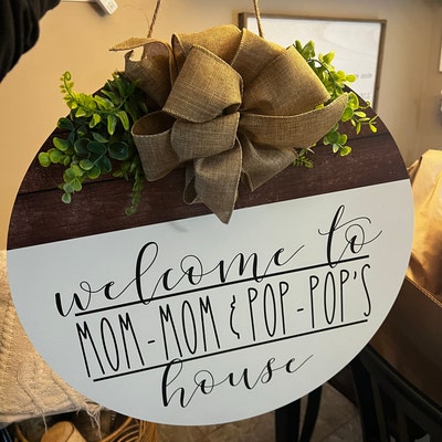 Welcome Sign for Grandparents Personalized Welcome Sign Custom Door ...